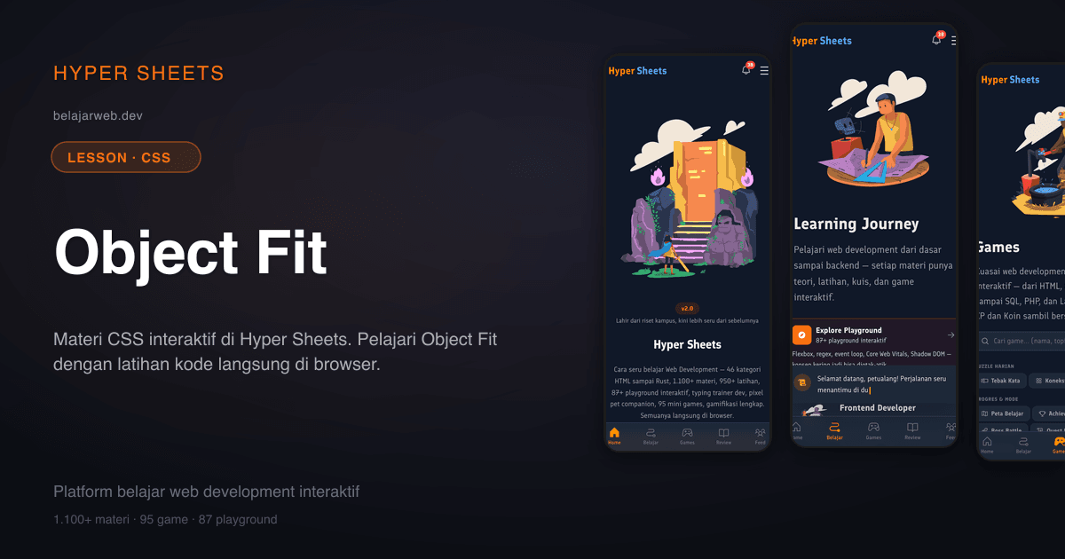 Object Fit — CSS — Hyper Sheets