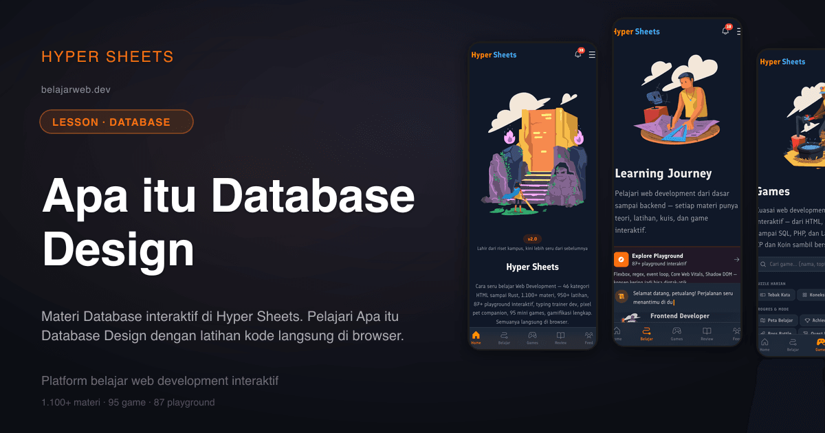 Apa itu Database Design — Database — Hyper Sheets