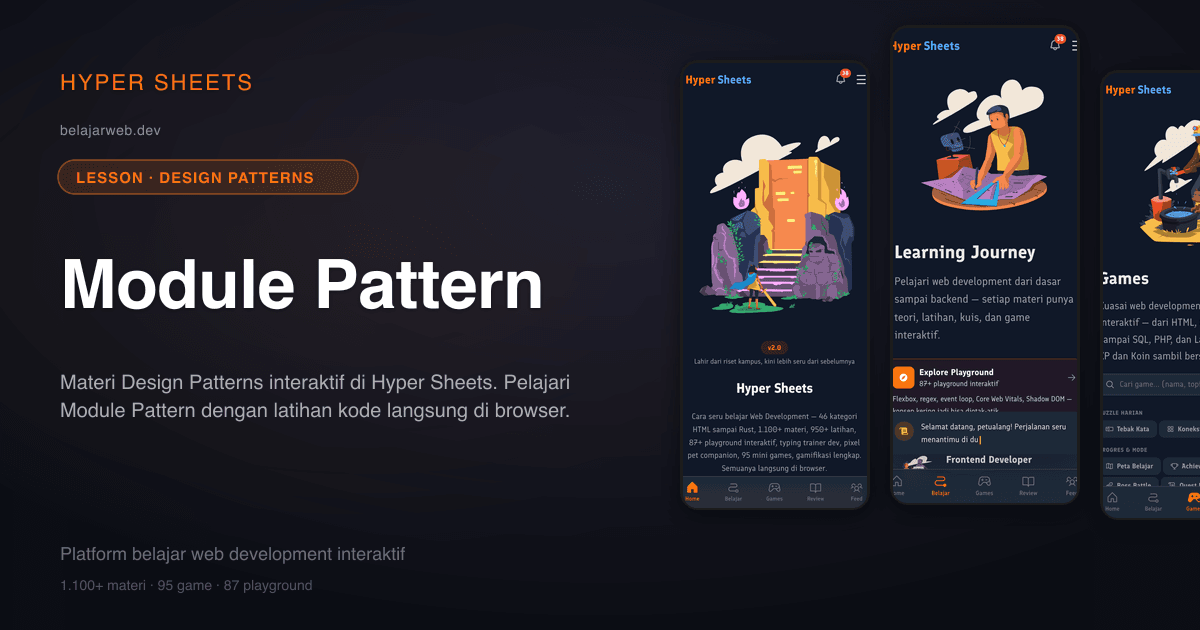 Module Pattern — Design Patterns — Hyper Sheets